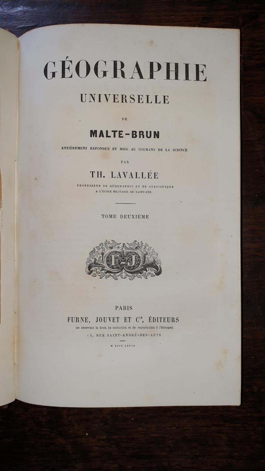 Géographie Universelle de Malte Brun, entièrement refondue et mise au ...