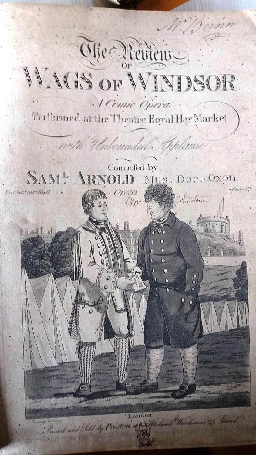 The Review, or Wags of Windsor. A comic opera performed at the Theatre ...