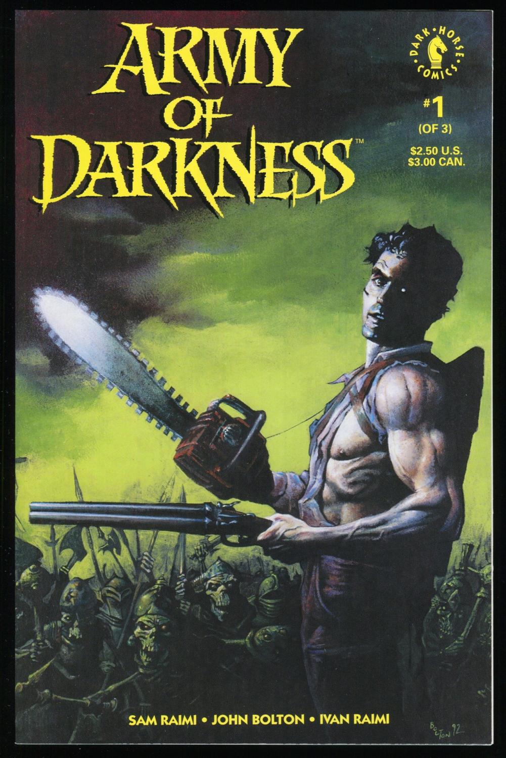 Army of Darkness Comic Set 1-2-3 John Bolton art 1992 Horror Movie Ash ...