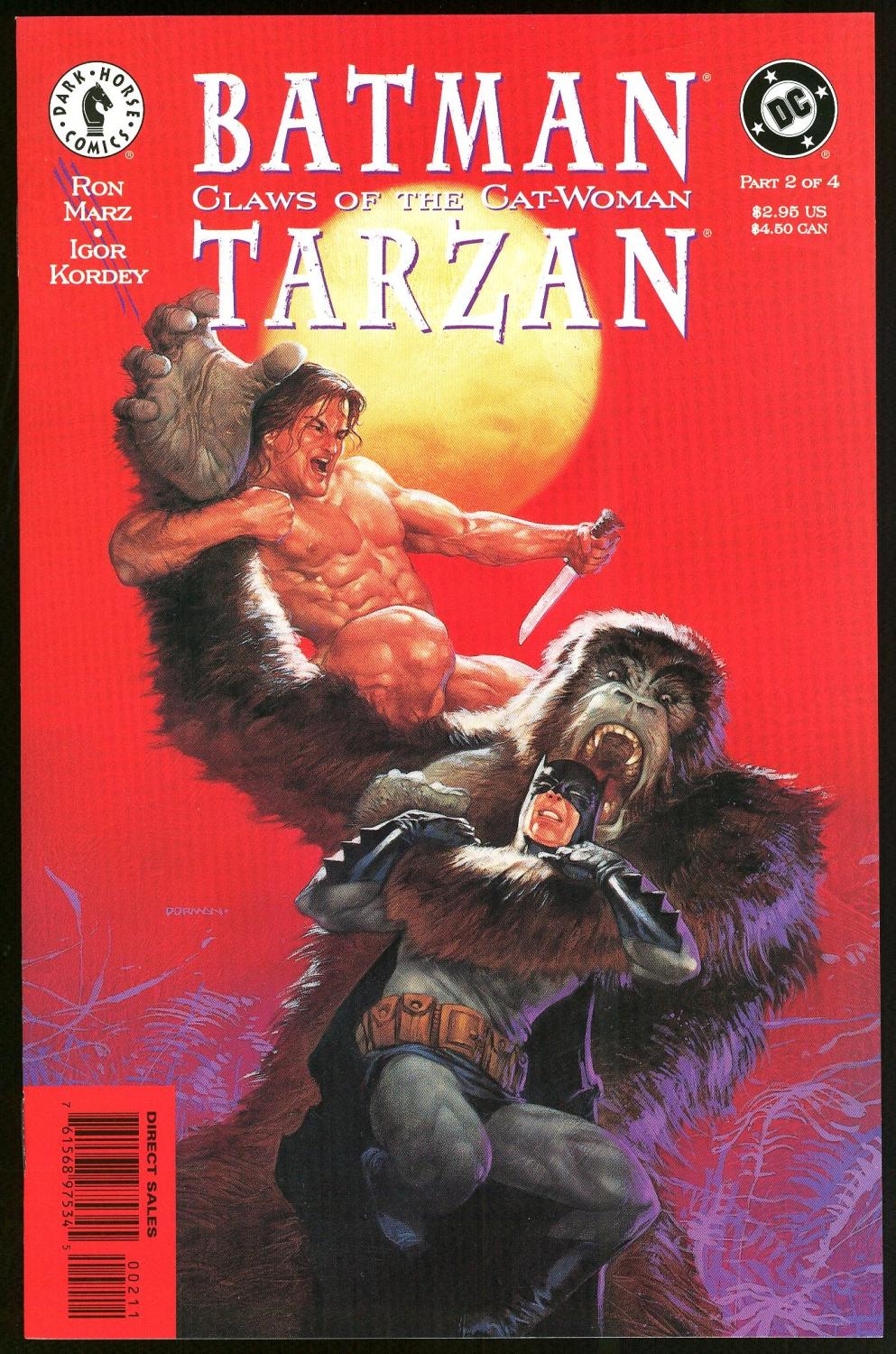 Batman Tarzan Claws of the Catwoman Comic Set 1 2 3 4 Lot Dave Dorman ...