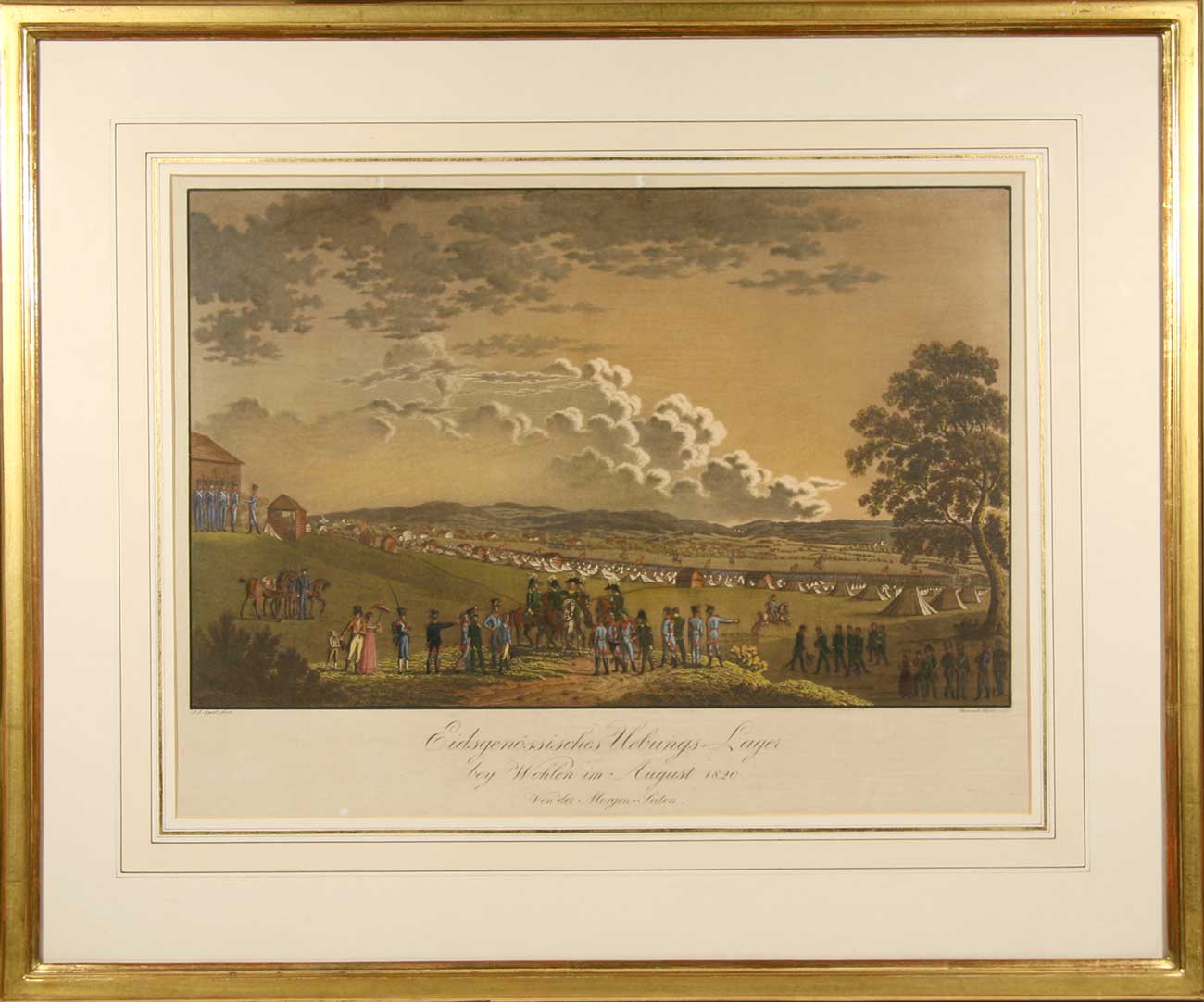 1) Eidgenössisches Uebungs-Lager bey Wohlen im August 1820. Von der ...