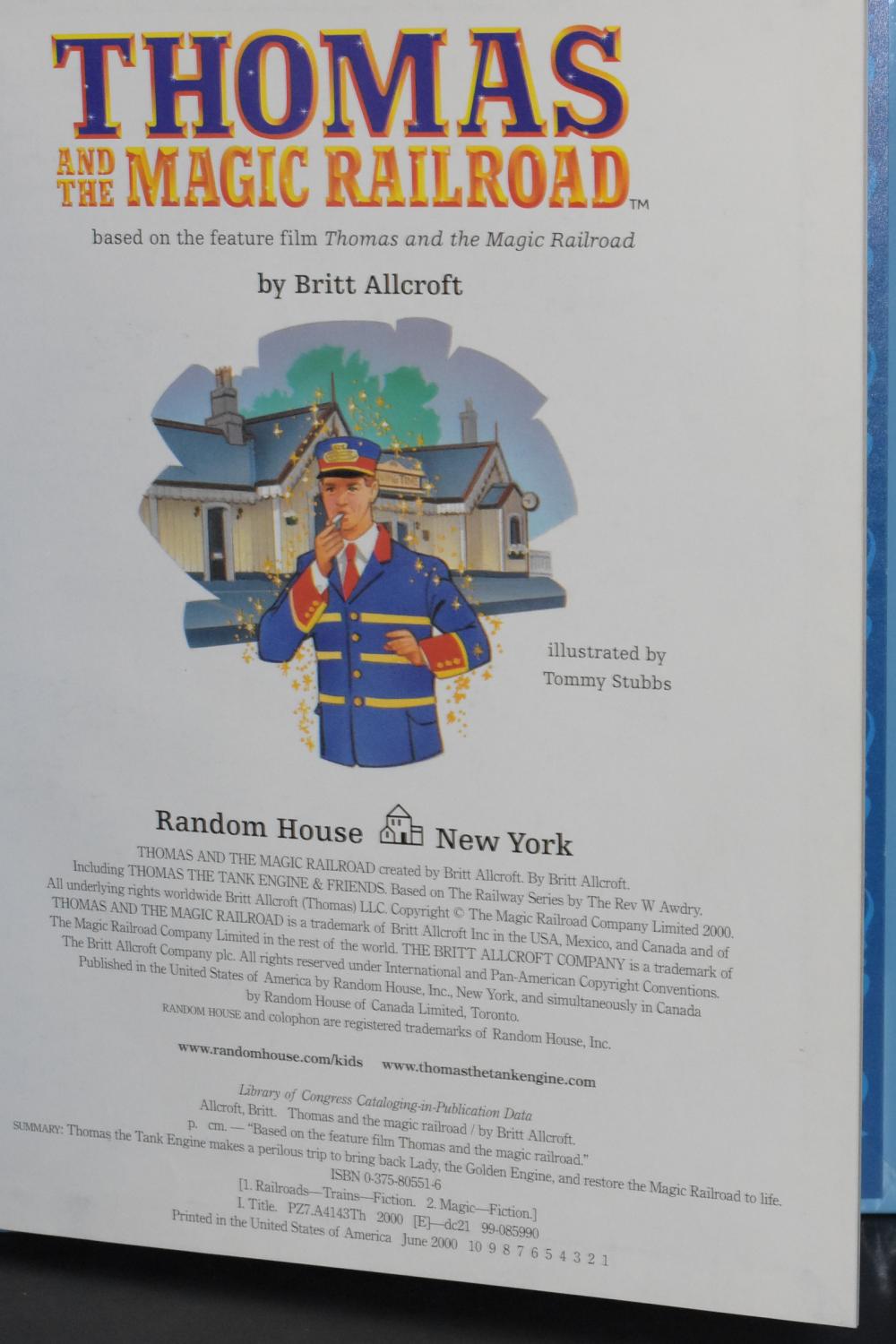 Thomas and the Magic Railroad by Britt Allcroft: Near Fine Hardcover ...