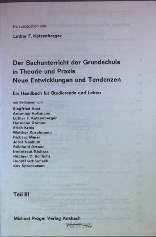 Der Sachunterricht der Grundschule in Theorie und Praxis: Neue ... Der Sachunterricht der Grundschule in Theorie und Praxis: Neue ...