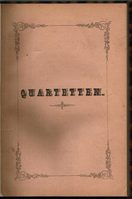 Quartetten. by Strandberg, C. G. / Nyblom, Carl Rupert / Sander, Fr ...