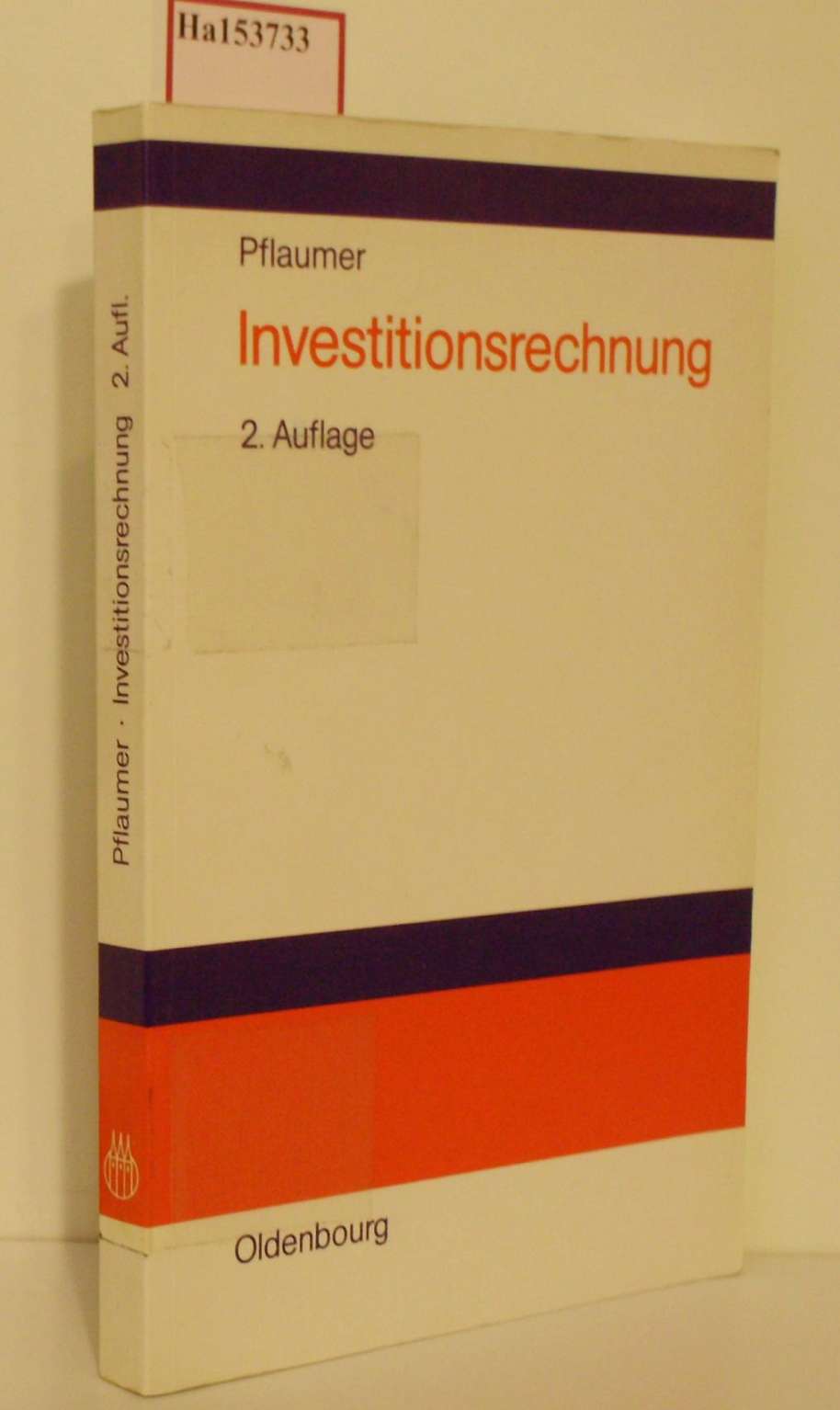 Investitionsrechnung. par Pflaumer, Peter:: Gut Paperback (1995) 2. | ralfs-buecherkiste