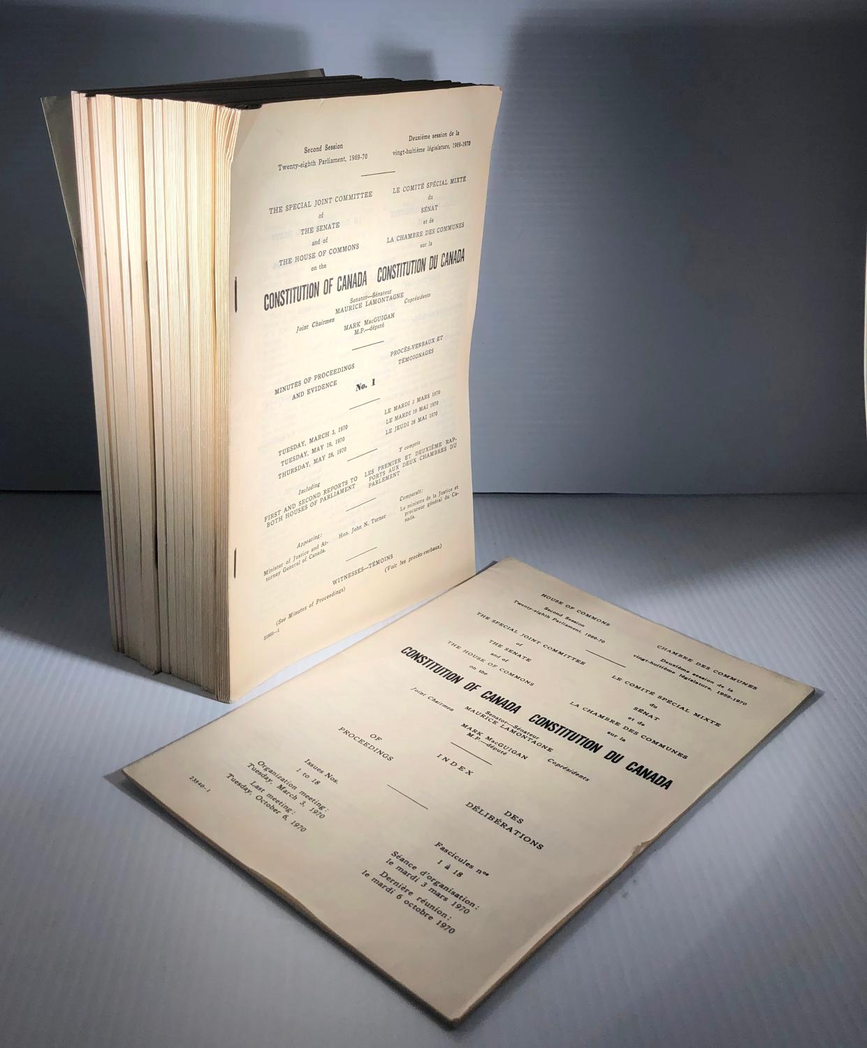 Le Comité spécial mixte du Sénat et de la Chambre des Communes sur la ...