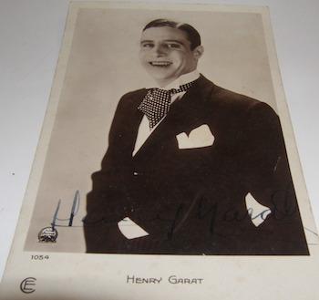 Post Card autographed by Henry Garat. by Films Paramount; Henry Garat ...