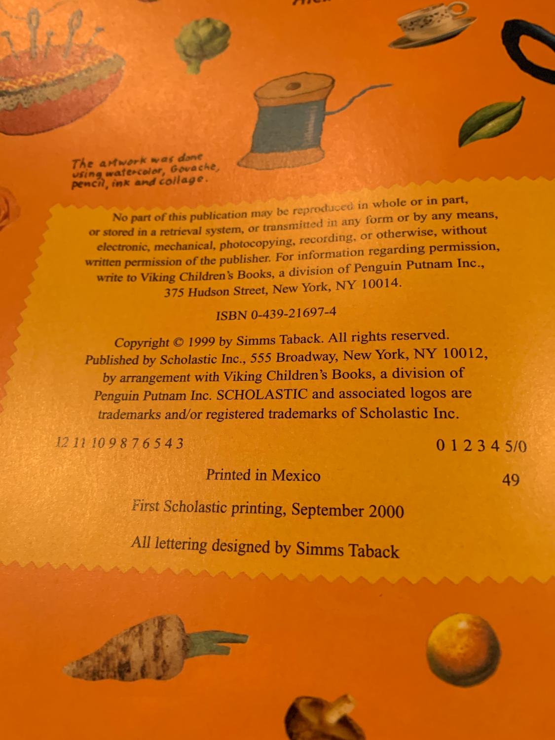 JOSEPH HAD A LITTLE OVERCOAT by SIMMS TABACK: nf Hardcover (2000 ...