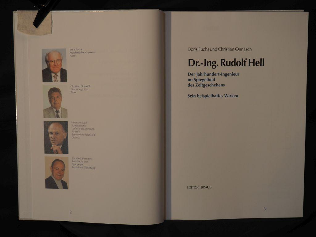 Dr.-Ing. Rudolf Hell. Der Jahrhundert-Ingenieur im Spiegelbild des ...