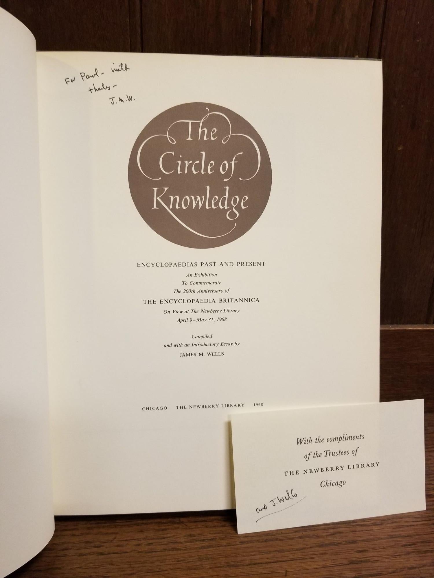 The Circle of Knowledge; Encyclopaedias Past and Present. An Exhibition ...