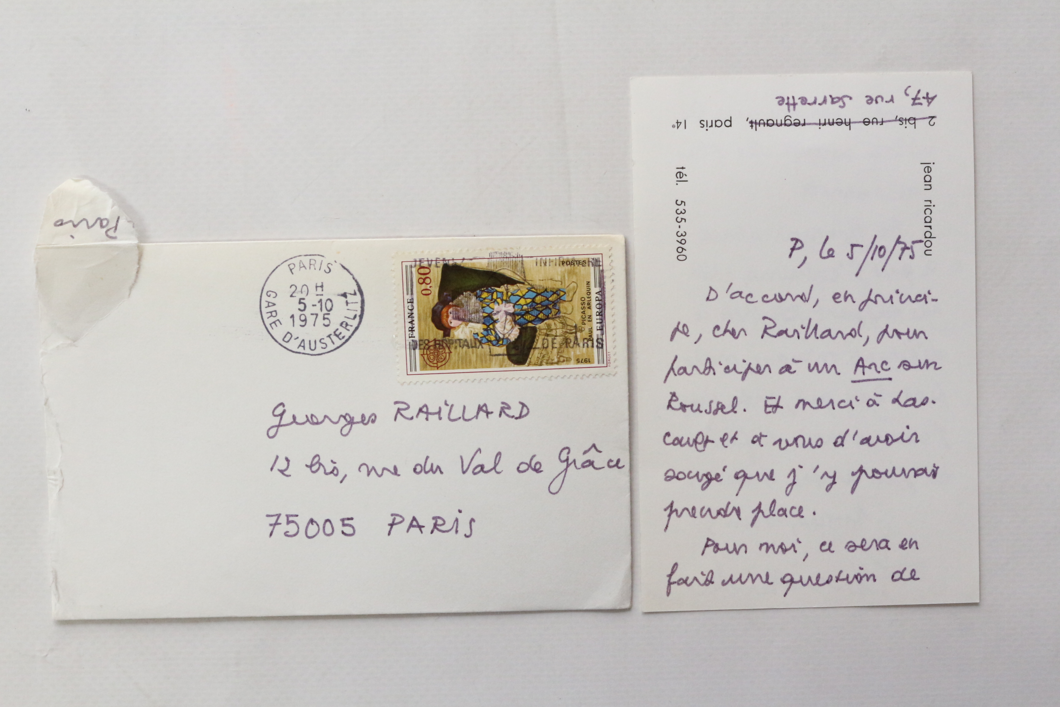 Bristol postal autographe signé concernant le projet d'organisation d ...