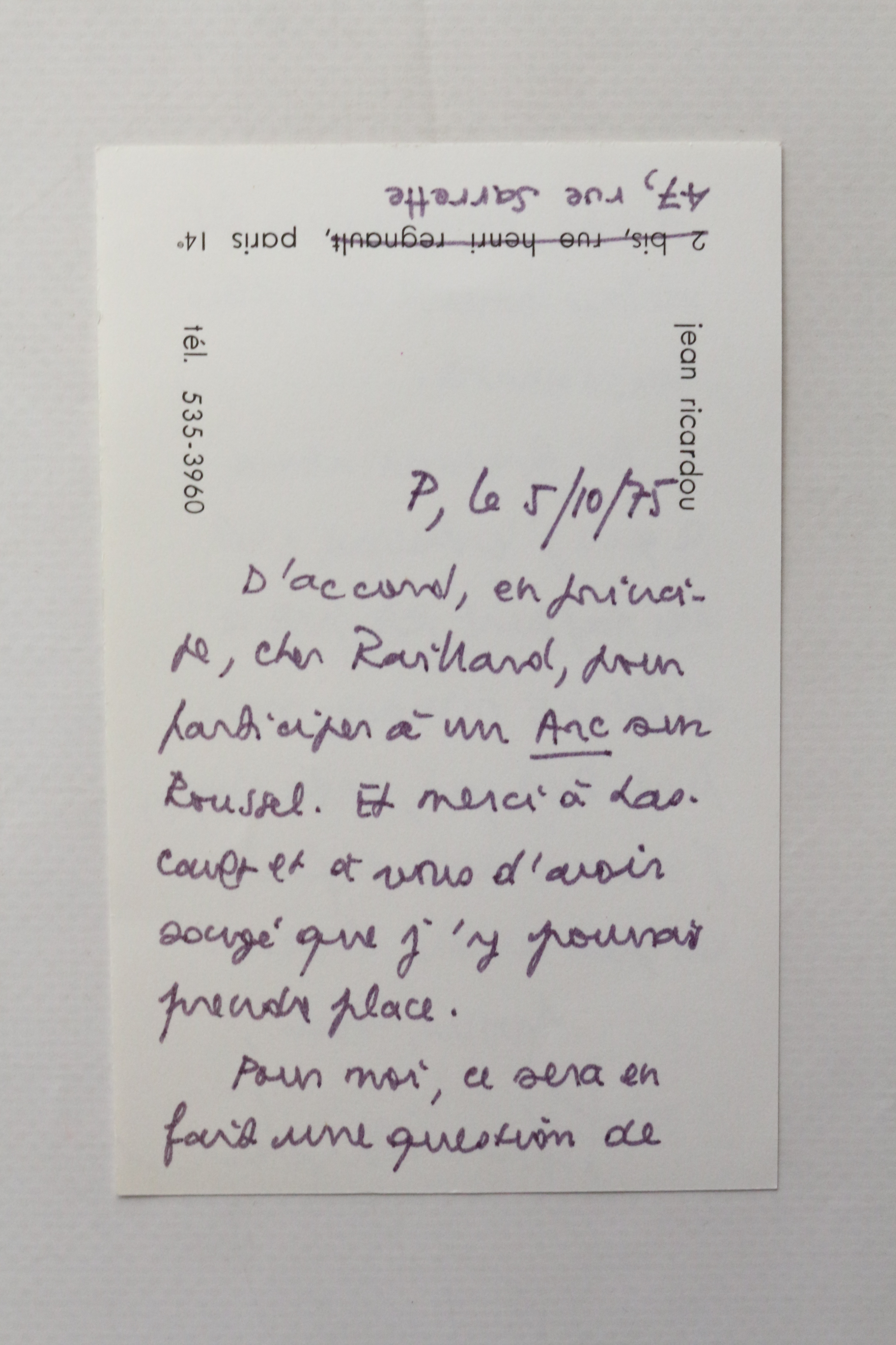 Bristol postal autographe signé concernant le projet d'organisation d ...