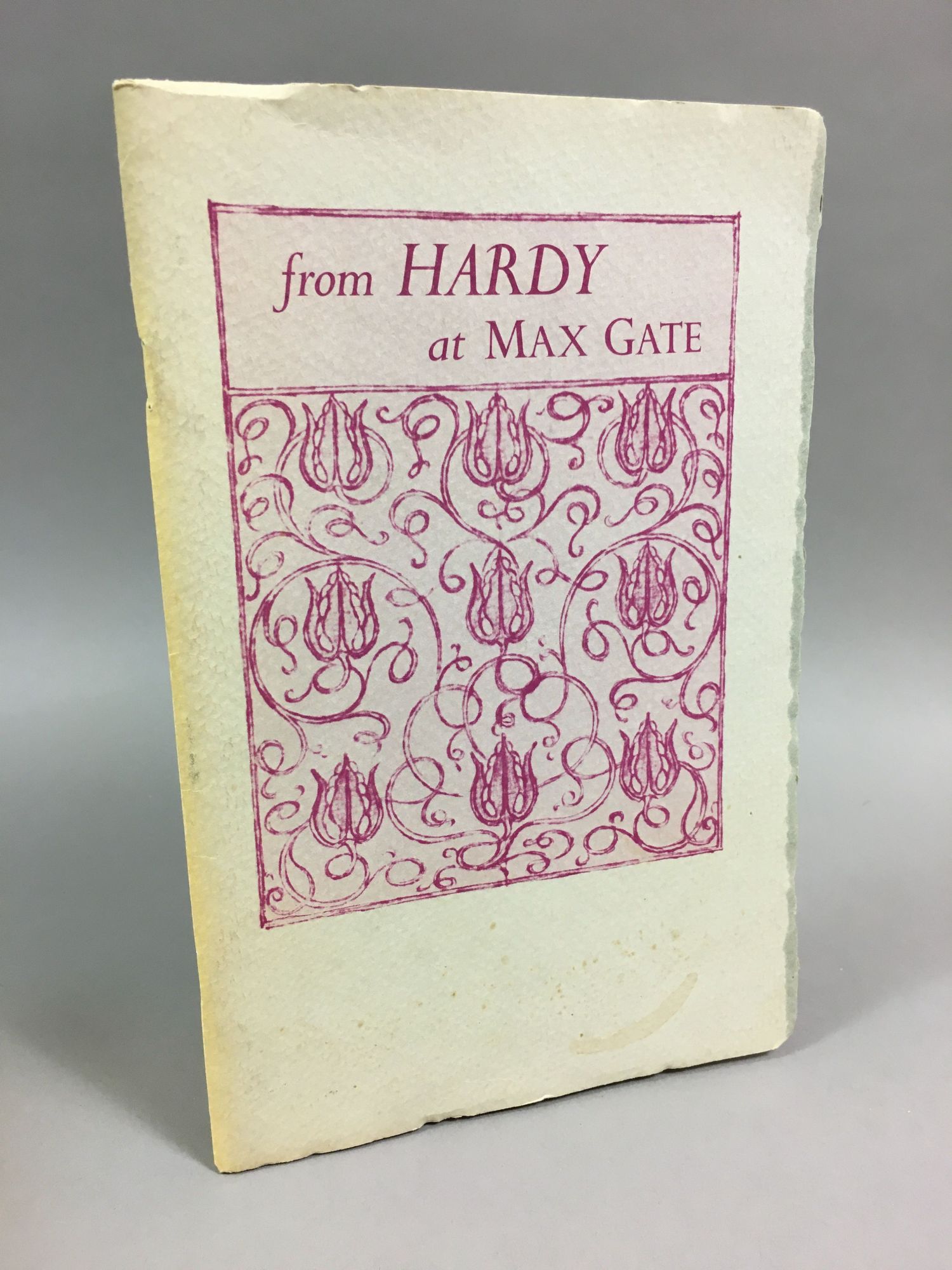 from Hardy at Max Gate. A Series of Letters Edited with a Preface by ...