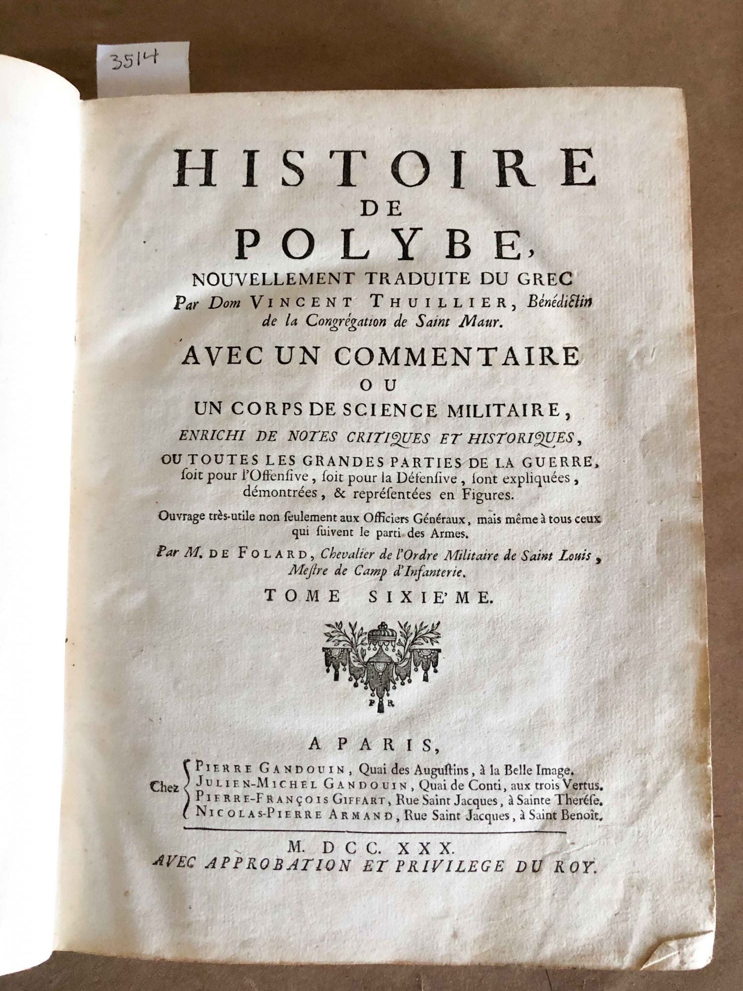 Histoire de Polybe Nouvellement Traduite du Grec Avec un Commentaire ou ...