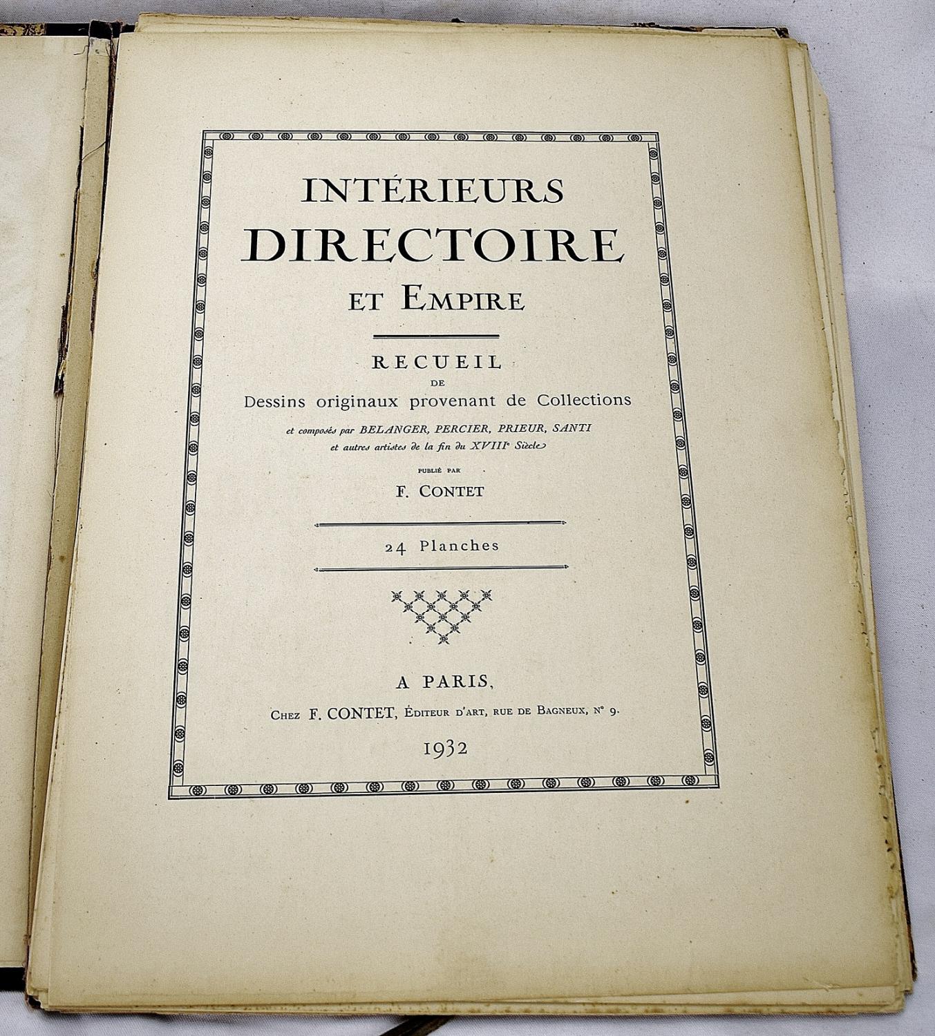 Interieurs Directoire et Empire: Recueil de Dessins Originaux Provenant ...