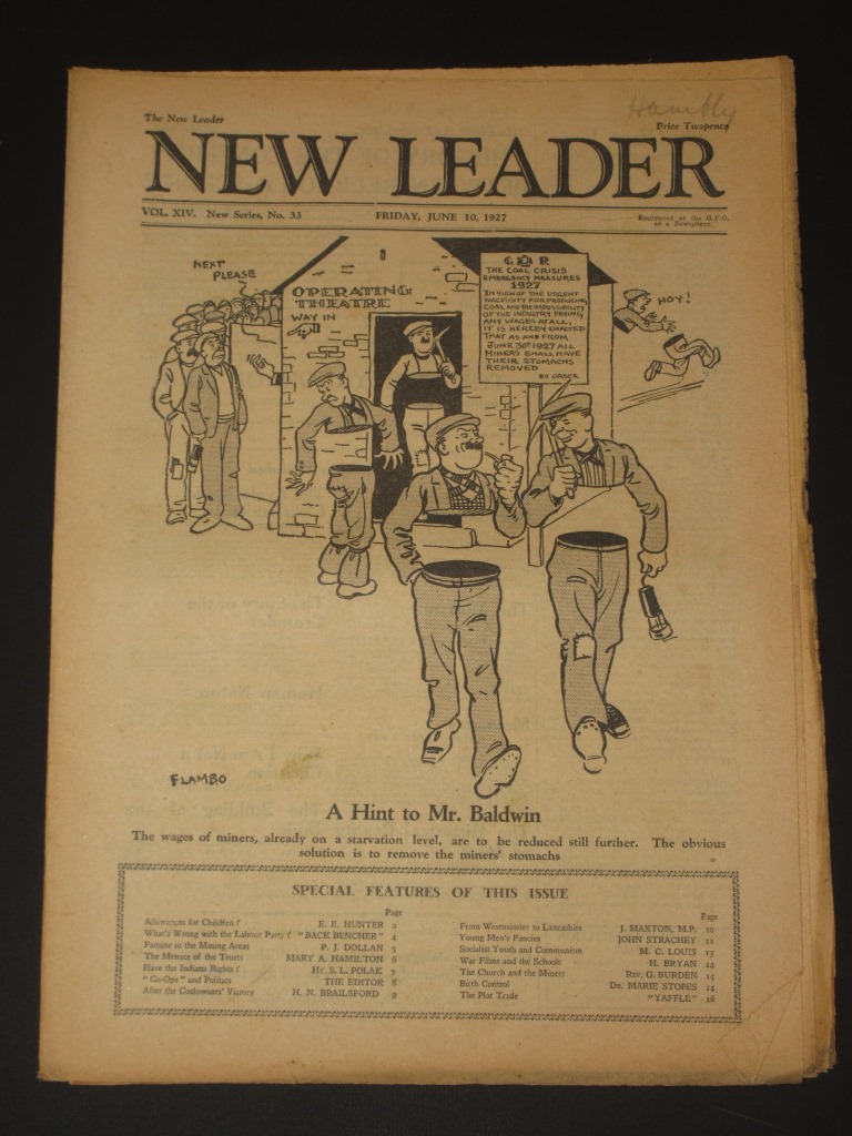The New Leader Incorporating 'The Labour Leader': June 10th 1927 by P.J ...