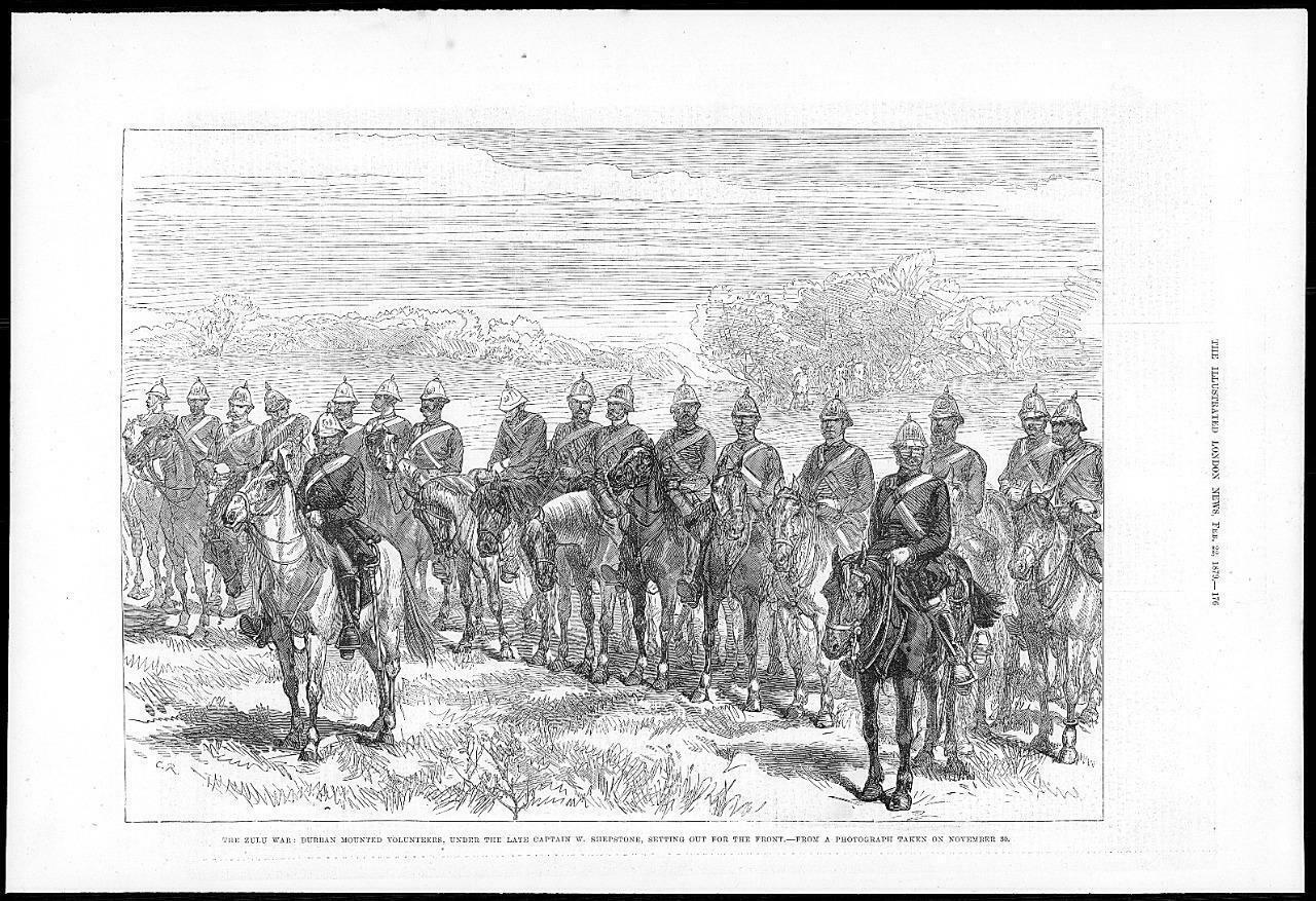 1879 THE ZULU WAR - DURBAN MOUNTED VOLUNTEERS Captain Shepstone ...