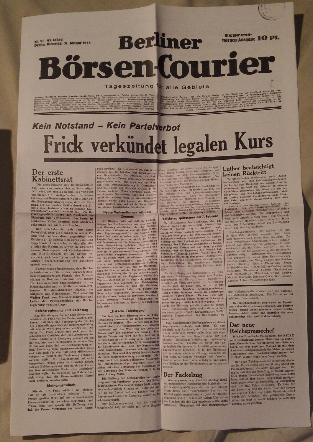 Berliner Börsen-Courier. Tageszeitung für alle Gebiete von Reprint ... Berliner Börsen-Courier. Tageszeitung für alle Gebiete von Reprint ...