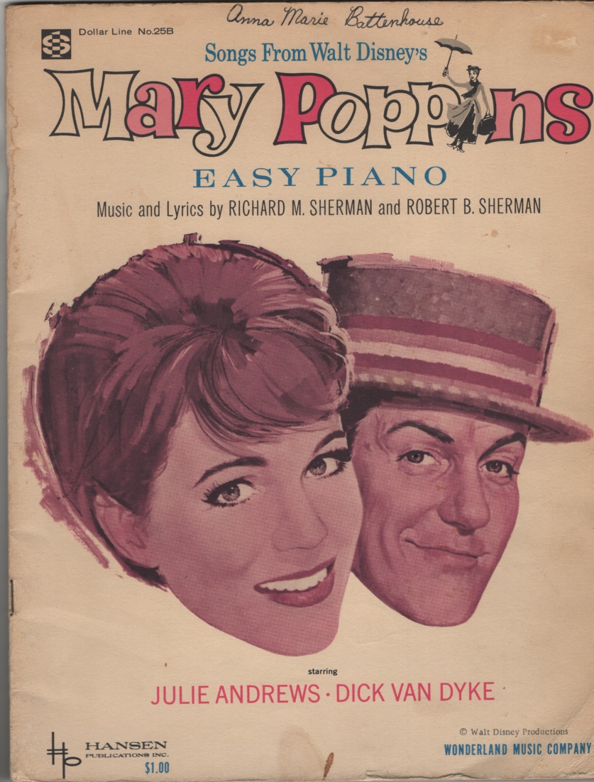 Songs from Walt Disney's Mary Poppins. Easy Piano by Sherman, Richard M ...