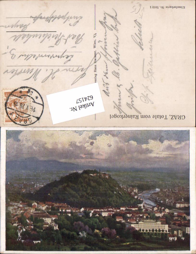 624157,Künstler AK Graz vom Rainerkogel pub Hans Hausner 7012/1 ...