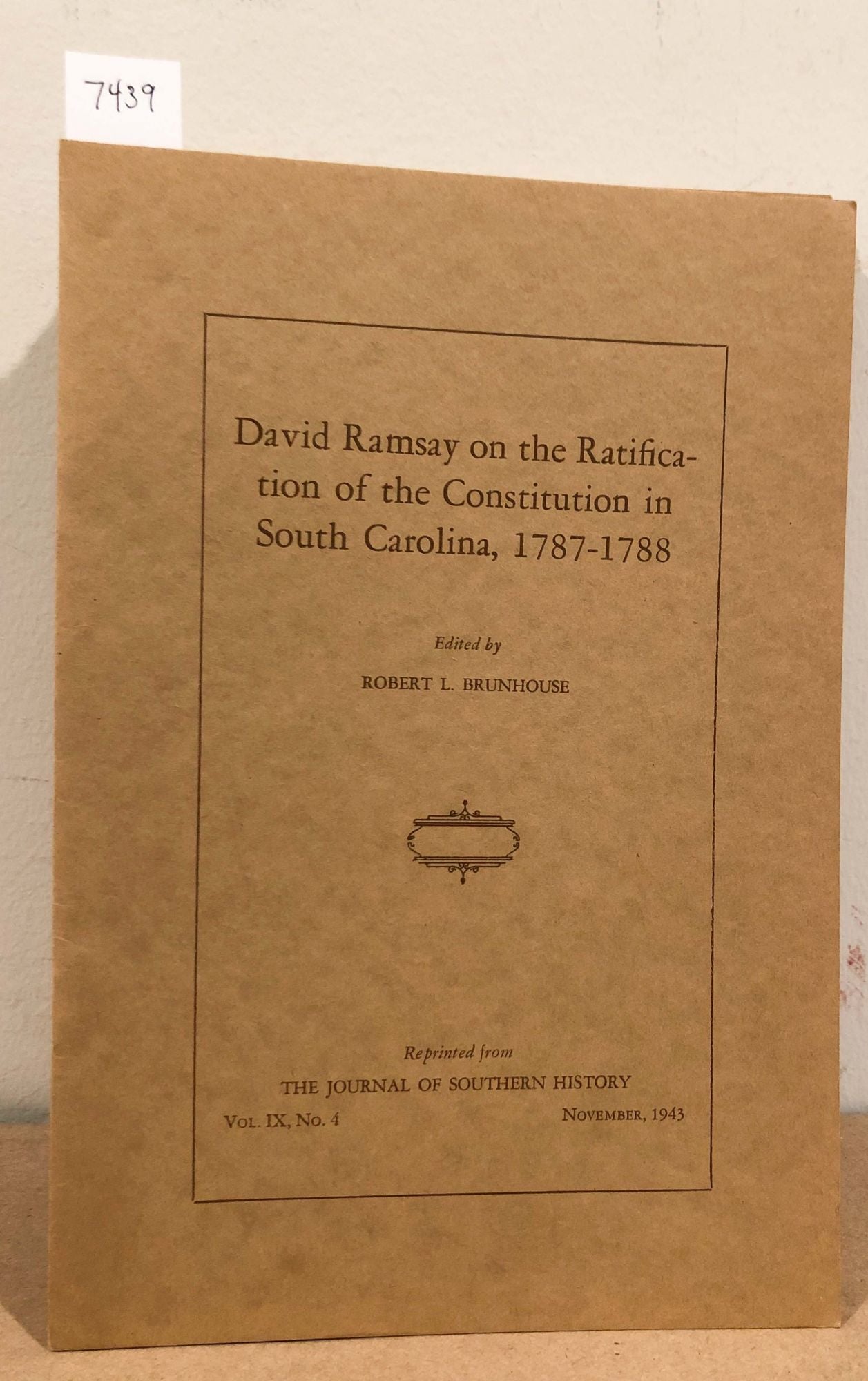 David Ramsay on the Ratification of the Constitution in South Carolina ...