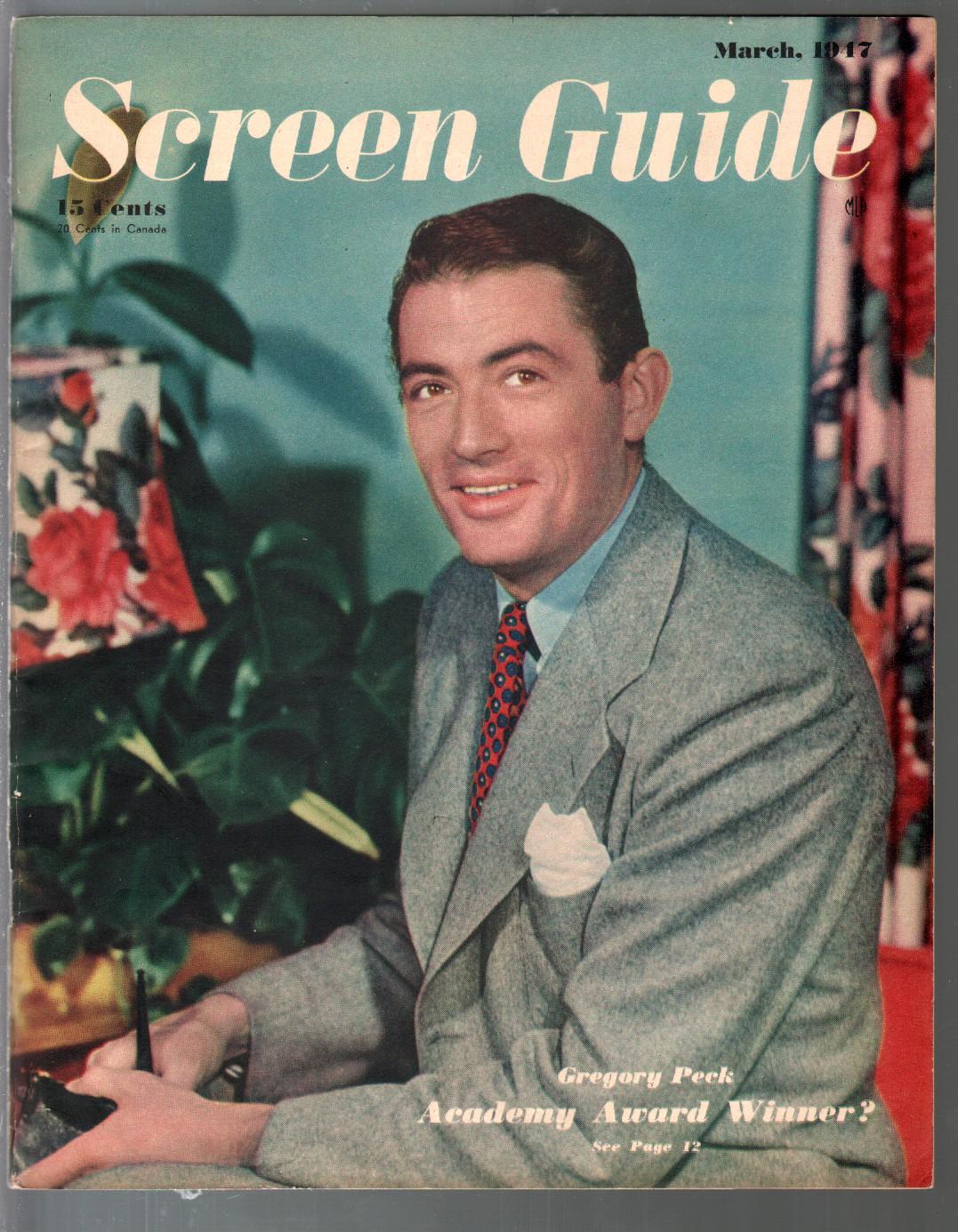 Screen Guide 3/1947-Gregory Peck-Alan Ladd-James Mason-Jeanne Crain-FN ...