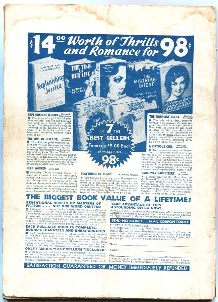 PEP STORIES AUG 1936-FAMOUS FISH NET SWIM SUIT COVER-PULP FICTION ...