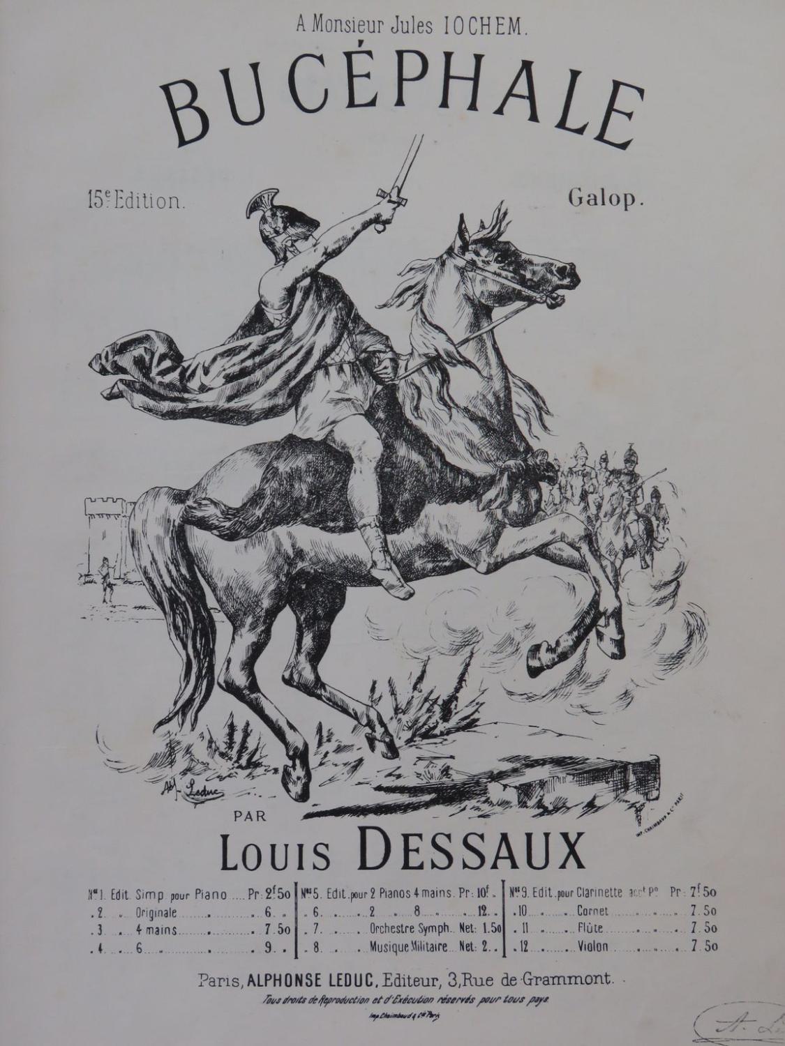 DESSAUX Louis Bucéphale Piano 4 mains ca1880 von DESSAUX Louis Bucéphale Piano 4 mains ca1880 ...