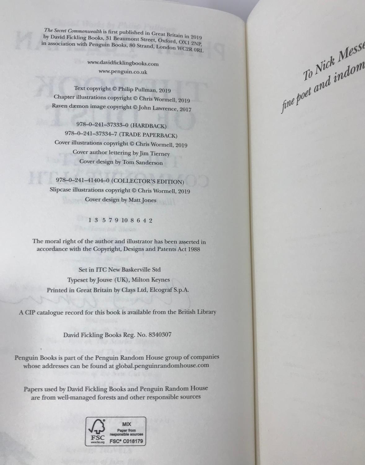 Double SIGNED STAMPED - The Secret Commonwealth: The Book of Dust ...