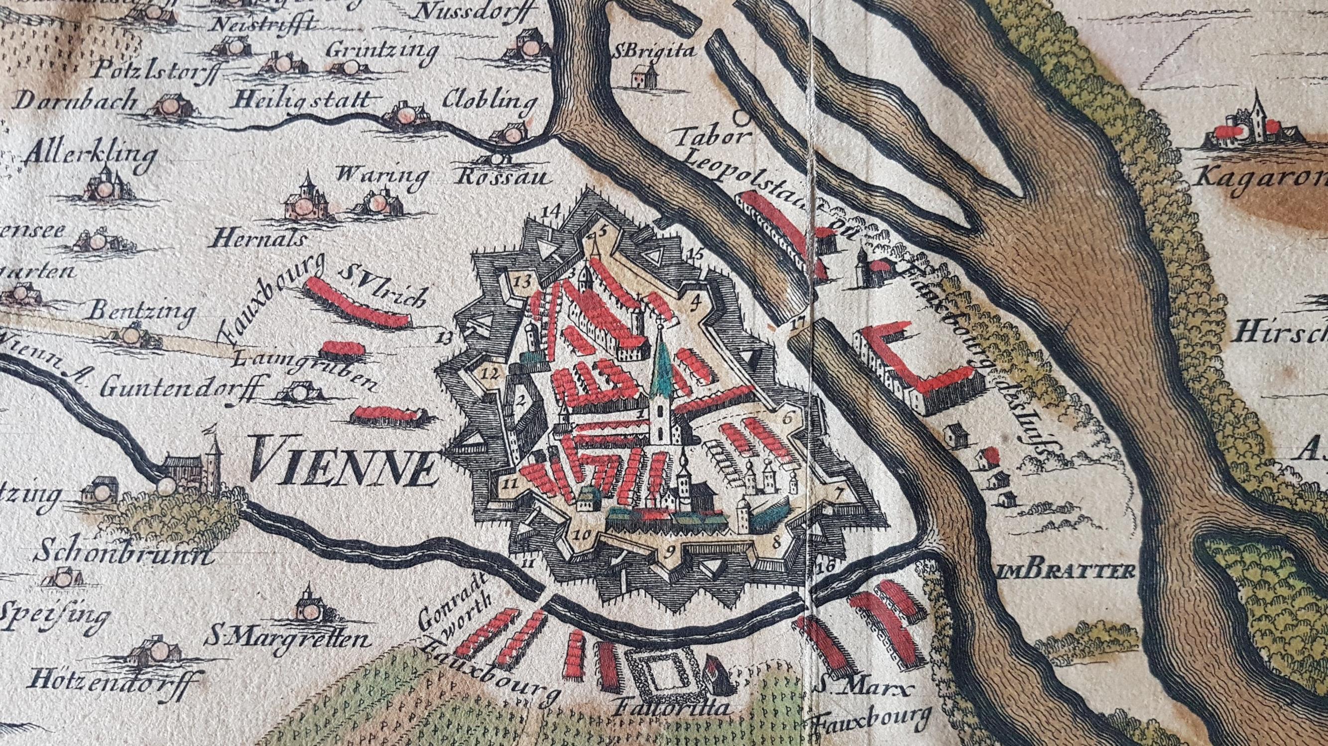 Plan de la Ville de Vienne en Austriche et ses Environs Par le. Sr ...