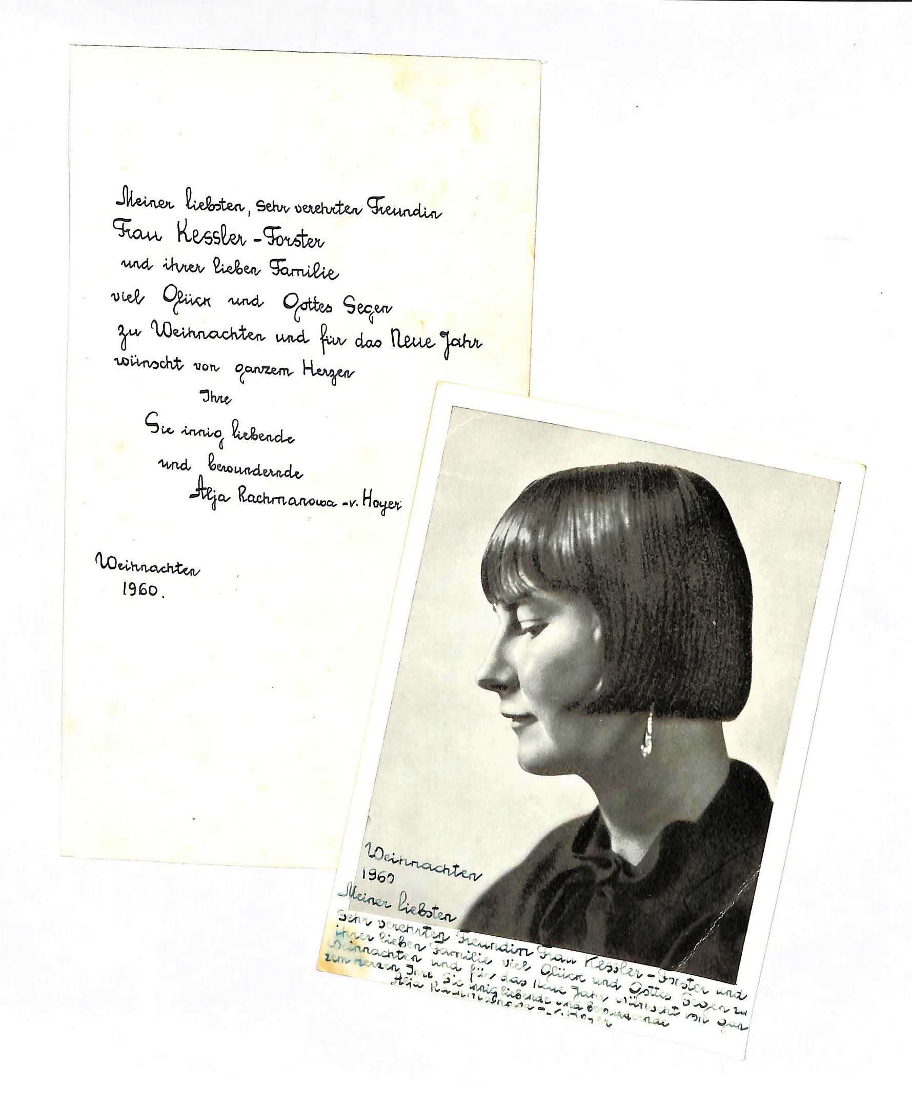 Eigenh. Brief mit U. und Porträtfotografie mit eigenh. Widmung und U ...