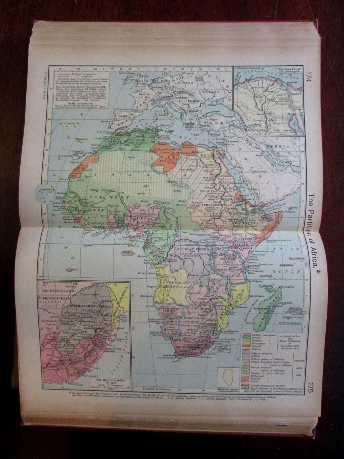 World Atlas collection 1880-1924 Historical Geography lot x 4 books 100 ...