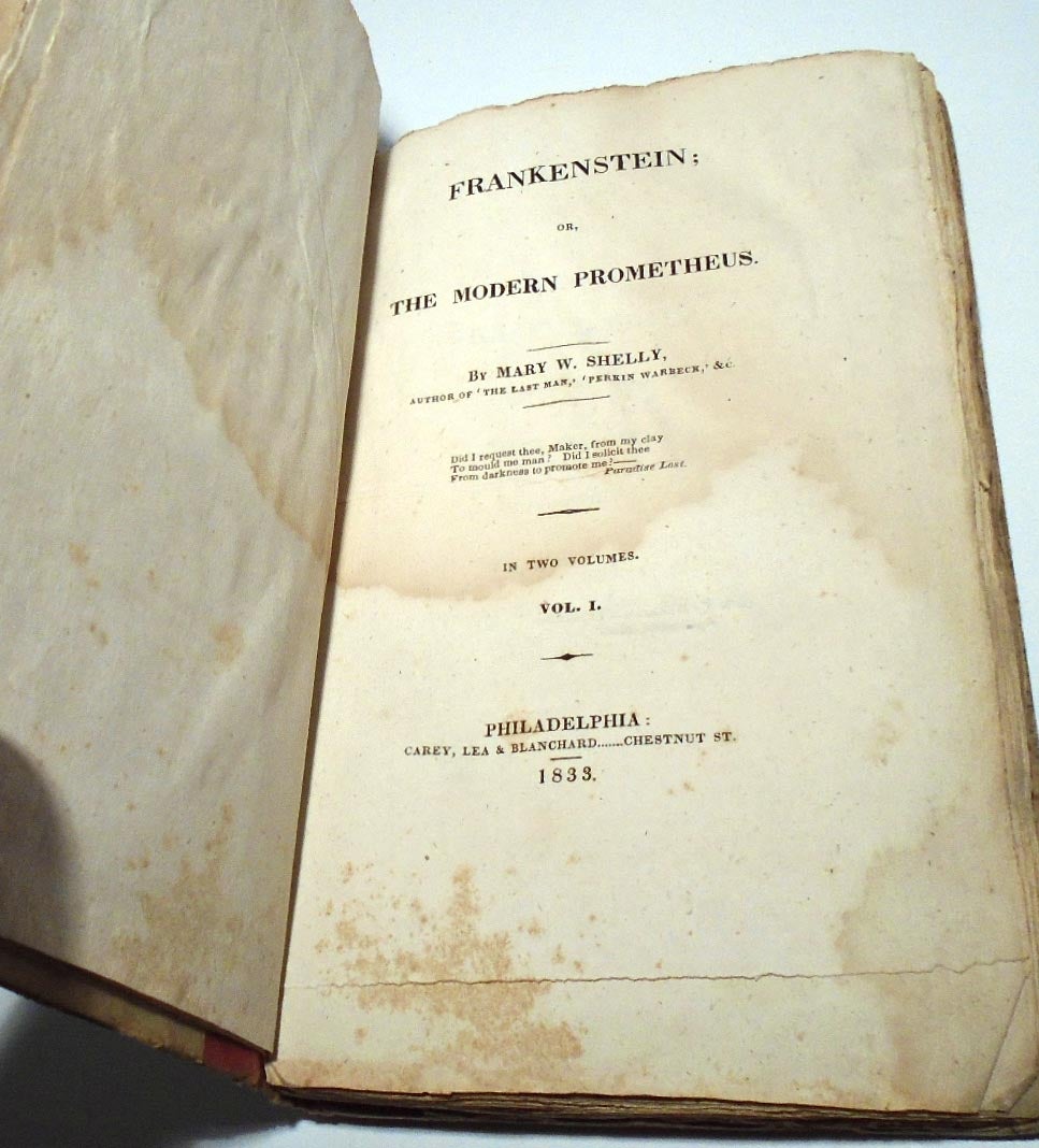 Frankenstein or The Modern Prometheus by SHELLEY, Mary W | Babylon ...