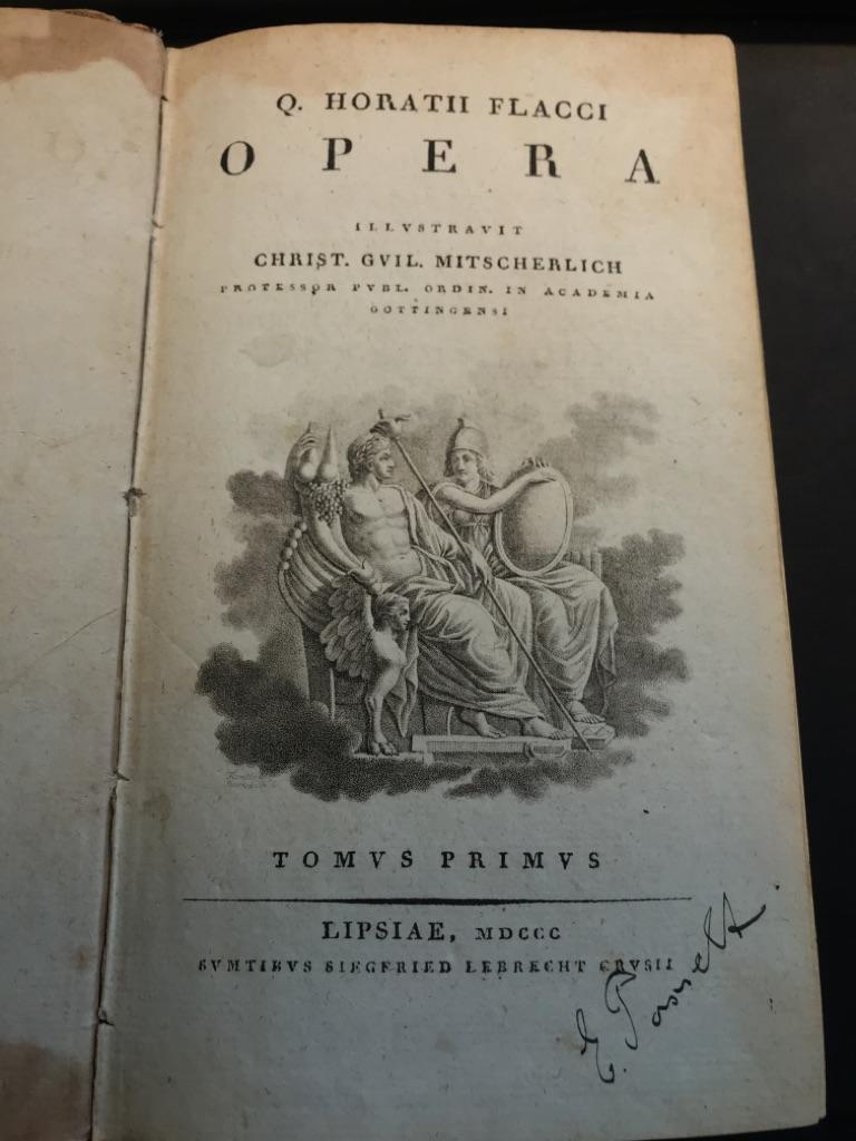 Q. Horatii Flacci OPERA. illustravit Christ. Guil. Mitscherlich. 2 ...