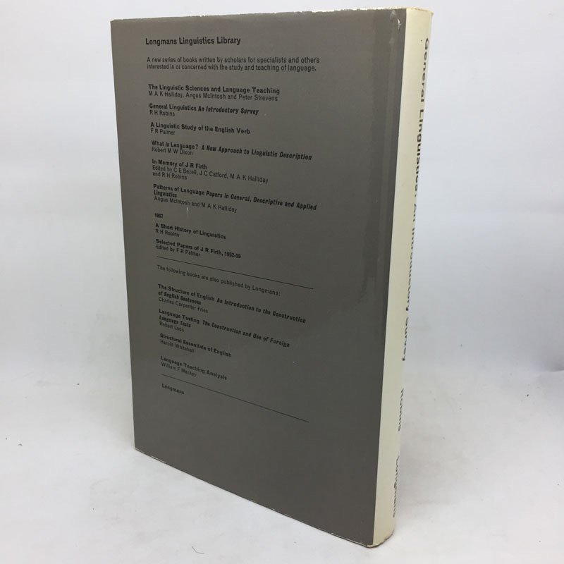 GENERAL LINGUISTICS: AN INTRODUCTORY SURVEY von ROBINS, R. H.: (1967 ... GENERAL LINGUISTICS: AN INTRODUCTORY SURVEY von ROBINS, R. H.: (1967 ...