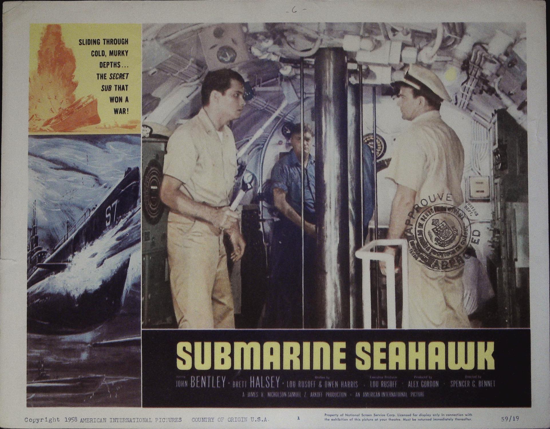 Submarine Seahawk Lobby Card Complete Set by Directed by Spencer Gordon Bennet / Starring John ...