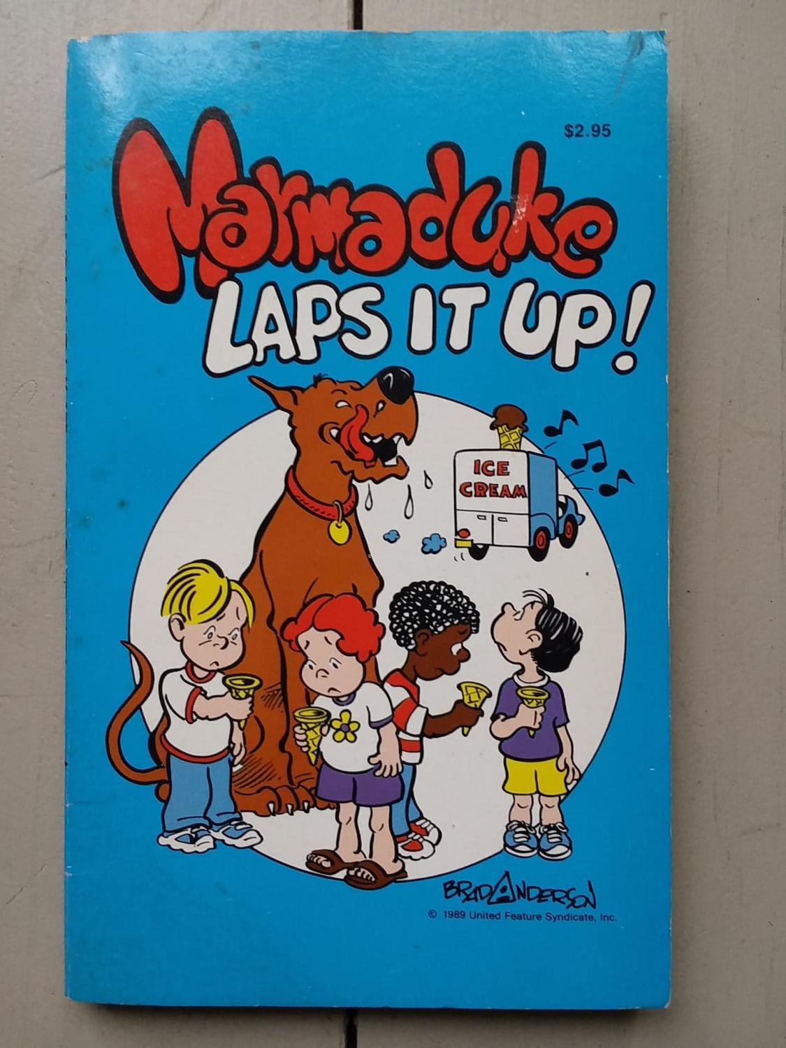 Marmaduke Laps it Up! by Brad Anderson: (1989) Comic | Sunnyback Books