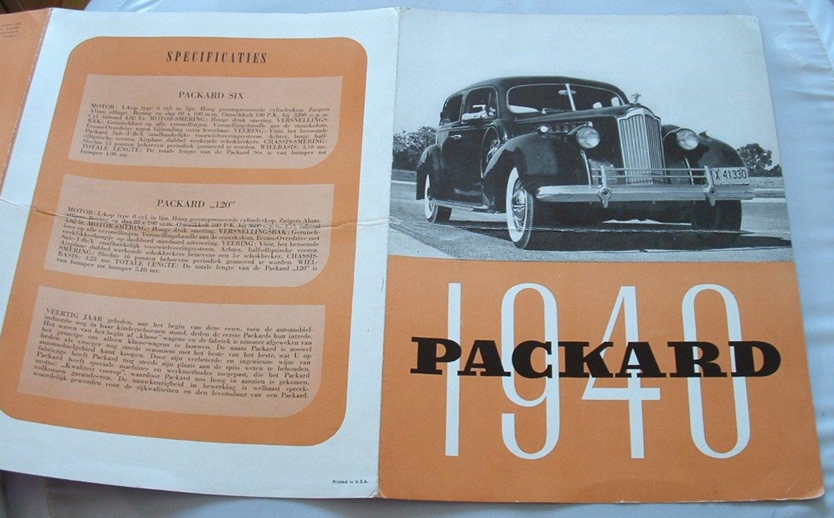 Packard 1940 by Packard Motor Company: Very Good Paperback (1940) First ...