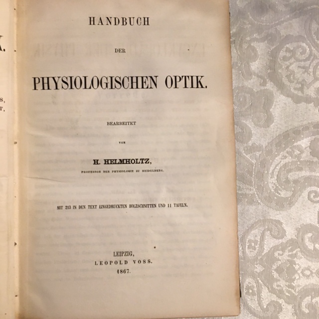 Handbuch Der Physiologischen Optik [Physiological Optics] by Helmholtz, Hermann Von: Very Good ...