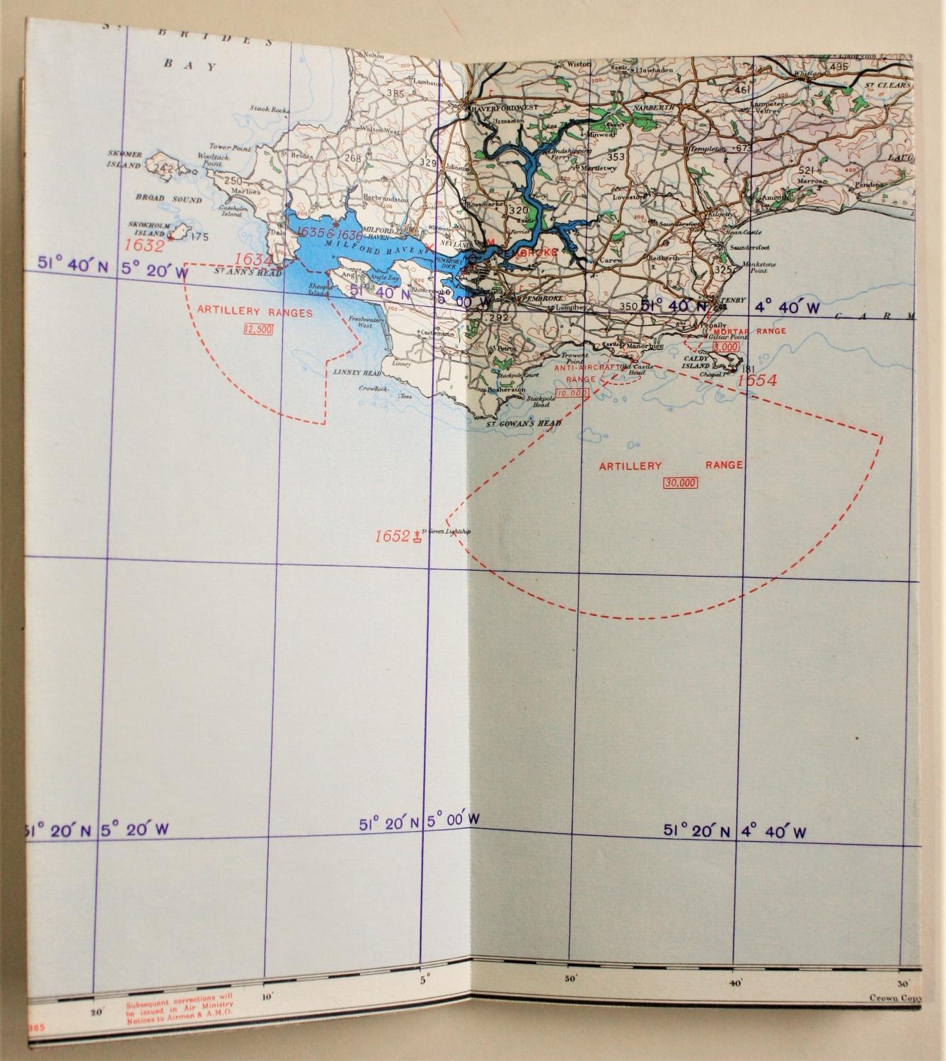 Ordnance Survey Quarter Inch Aviation Map of England South Wales Royal ...