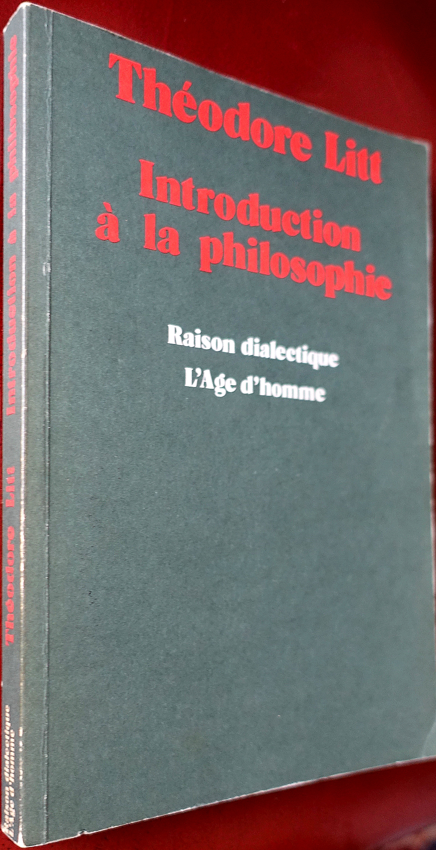 Introduction à la philosophie by LITT, Théodore | Le Chemin des philosophes