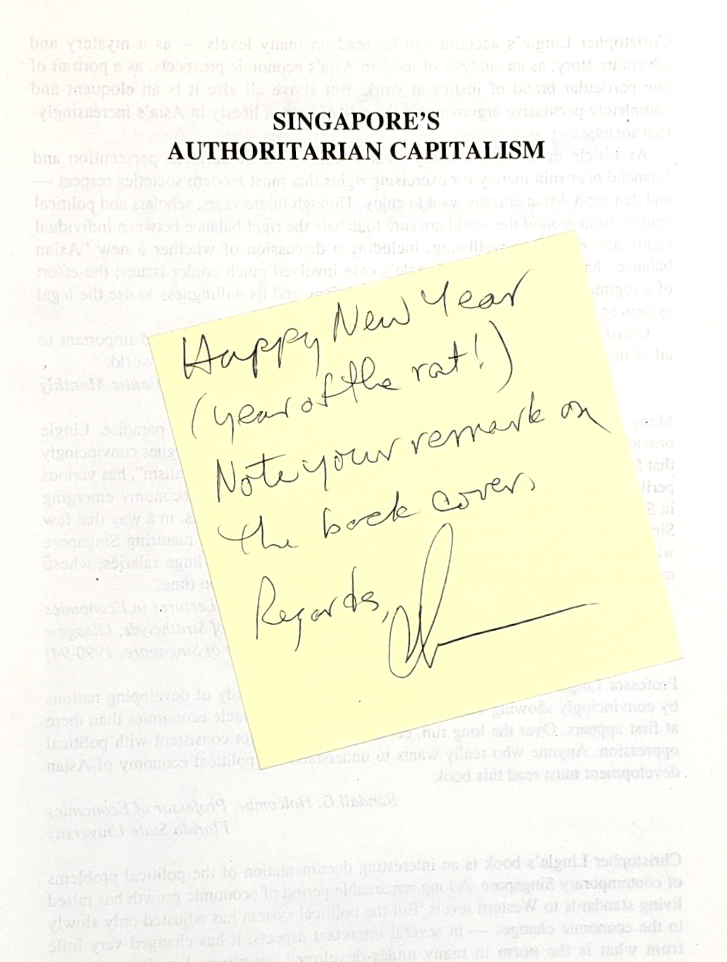 Singapore's Authoritarian Capitalism: Asian Values, Free Market ...