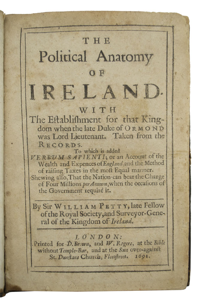 Political Anatomy of Ireland With the establishment for that kingdom ...