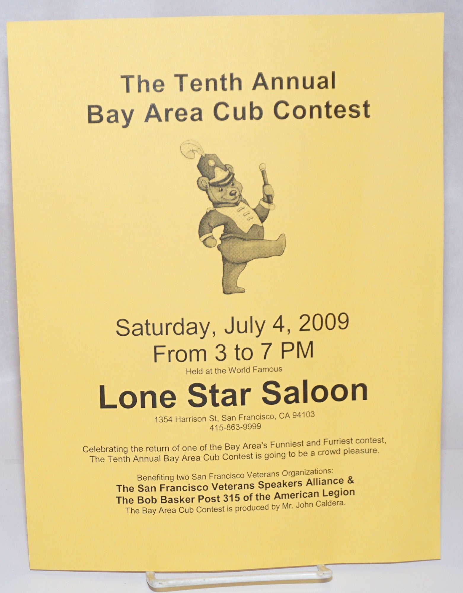 The Tenth Annual Bay Area Cub Contest at the Lone Star Saloon [handbill ...