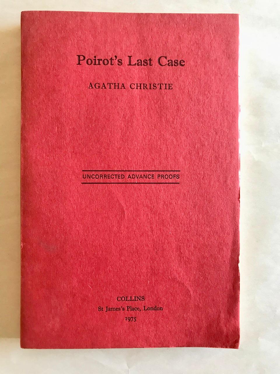 Poirot's Last Case [Uncorrected Proofs] by Christie, Agatha: Fine Soft ...
