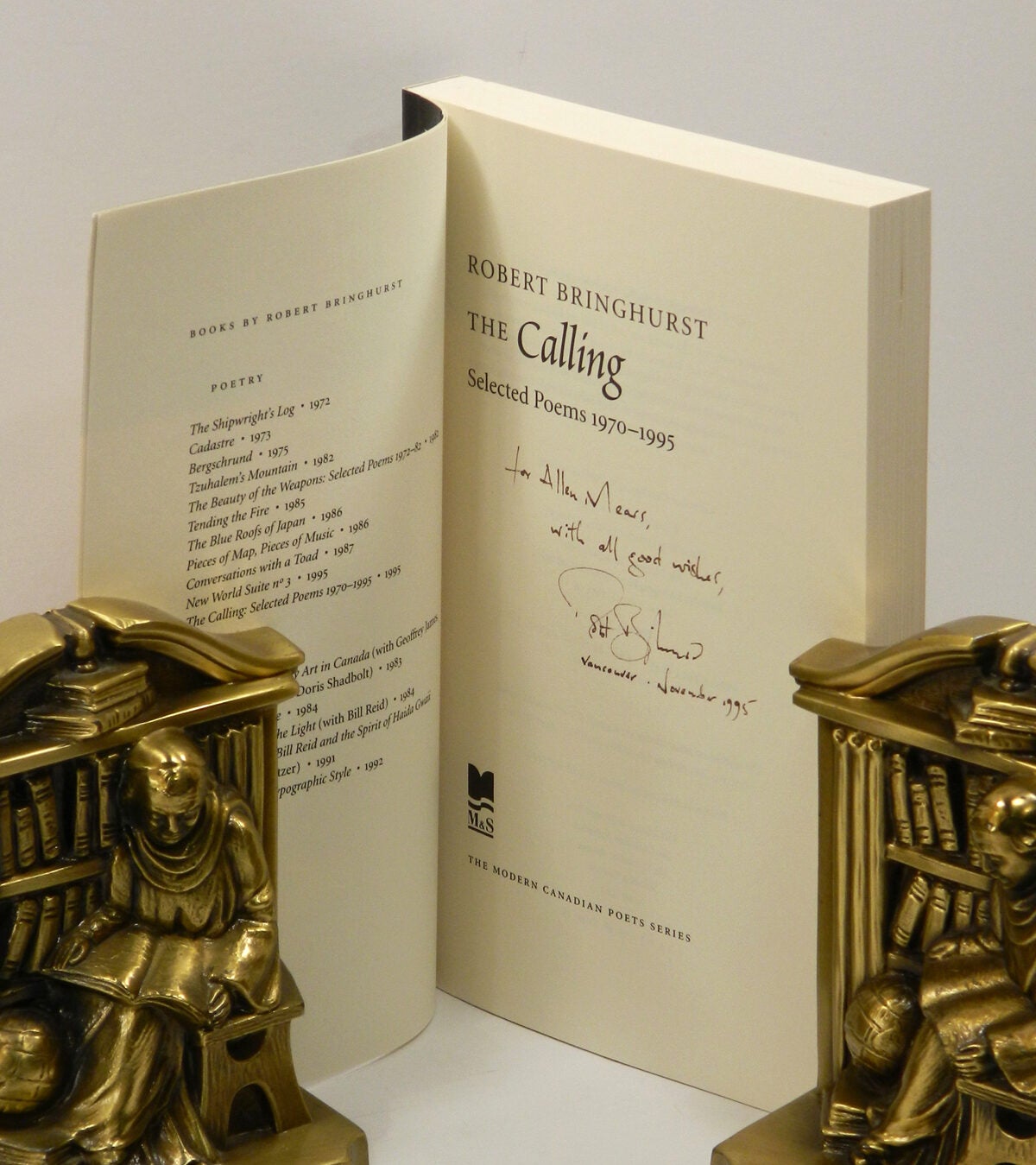 THE CALLING by Bringhurst, Robert: (1995) Signed by Author(s) | Quill ...