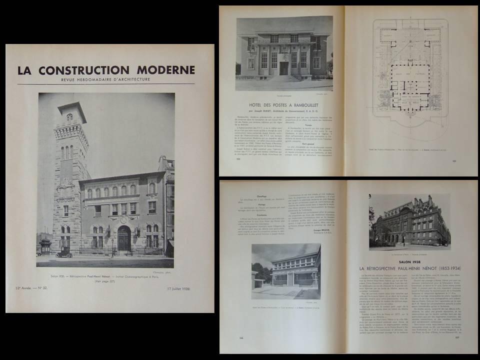 LA CONSTRUCTION MODERNE n°32 1938 POSTE RAMBOUILLET, PAUL-HENRI NENOT ... LA CONSTRUCTION MODERNE n°32 1938 POSTE RAMBOUILLET, PAUL-HENRI NENOT ...