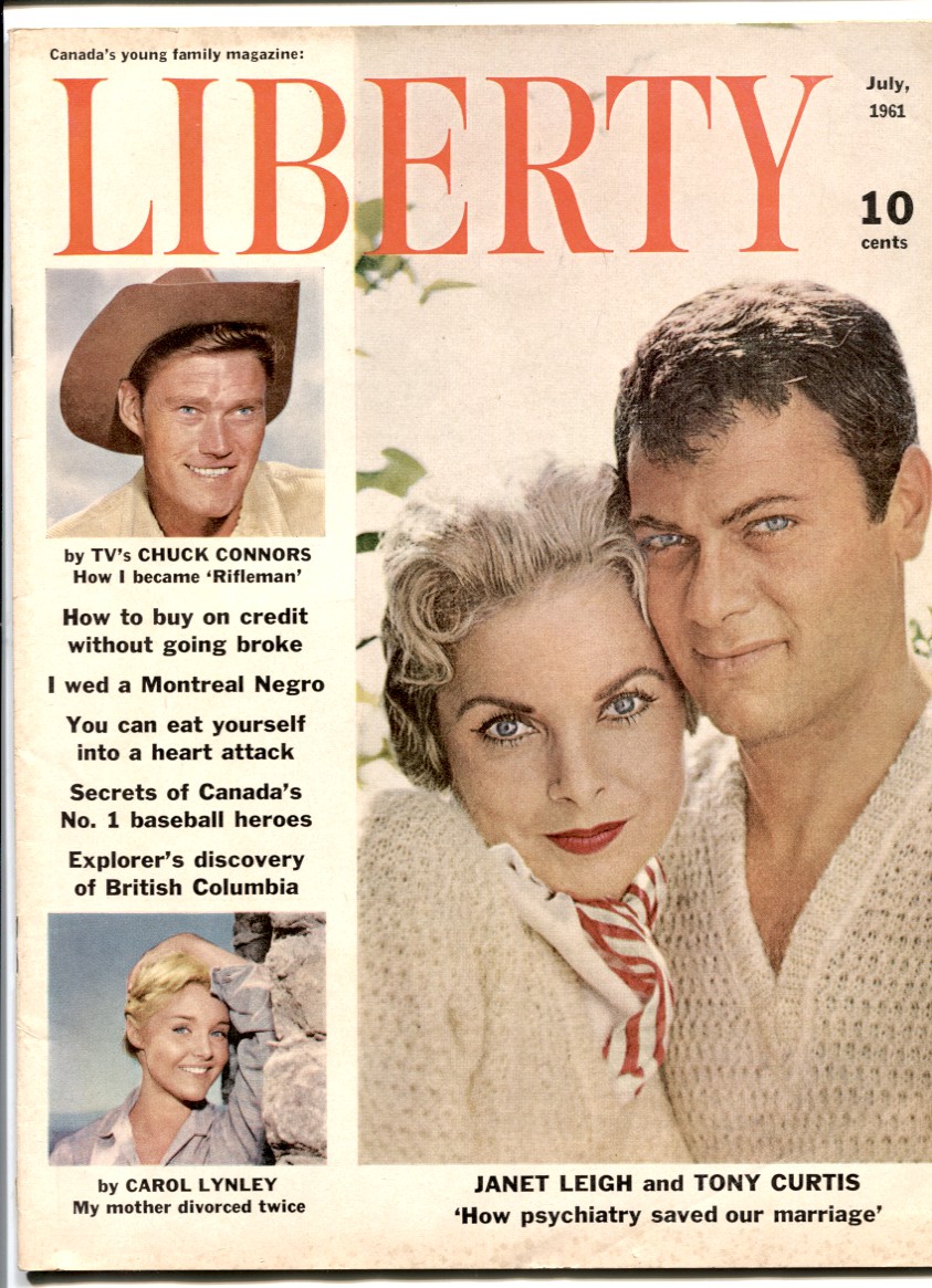 Liberty July 1961- Rifleman- Tony Curtis Janet Leigh- Interracial ...