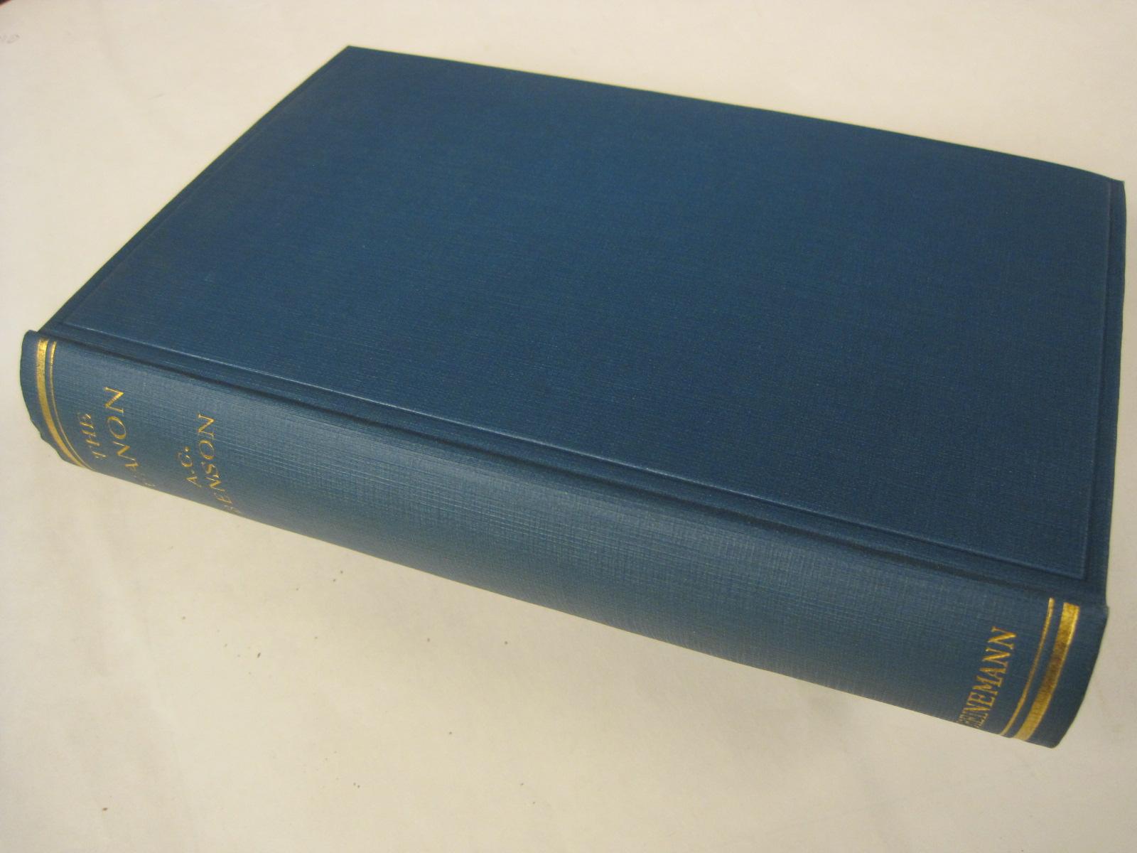 The Canon by A. C. Benson [Arthur Christopher Benson, 1862-1925]: Fine ...
