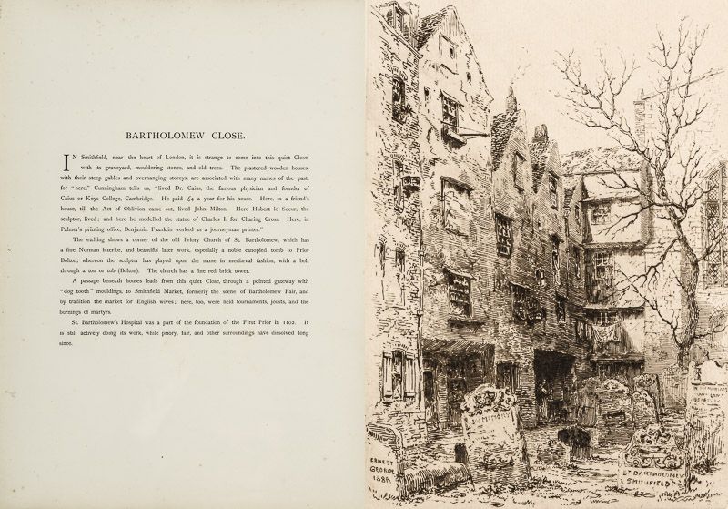 "Bartholomew Close" / Old London. par George, Sir Ernest. (1839-1922 ...
